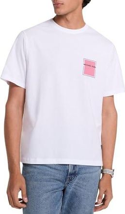Michael Kors T-Shirt Graphique pour Homme, Blanc, M