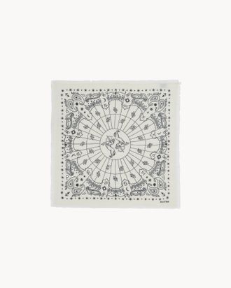 Kujten Petit bandana cachemire, imprim&eacute; signe astrologique Sagittaire - Petit Bandana Hachi Sign Sagittaire