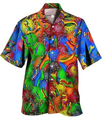 Generic Chemise Homme Grande Taille - Chemise à pour Hommes Chemise à Manches Courtes de Couleur décontractée pour Hommes Classique Chemisette Homme