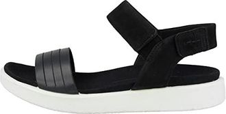 Ecco Femme Flowt Sandales Bride Cheville, Noir, 42 EU