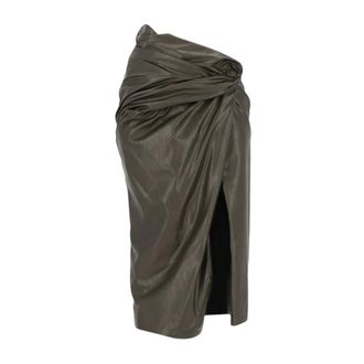 Diesel O-Dasli Draped Pencil Skirt - Femme - Jupes - Vert - Taille: 36 FR