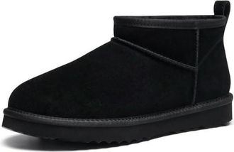 Generic NYSBH Bottes de neige dhiver en fourrure pour femme - Semelle &eacute;paisse - Mini bottes dext&eacute;rieur en daim pelucheux - Bottes en laine moelleuse, noir 2, 