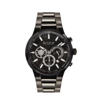 Kazar Schwarze Uhr mit silbernen Elementen - - Accessories - Herren - Schwarzk - ONE SIZE