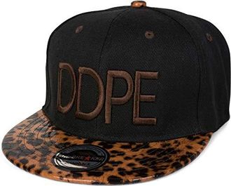 styleBREAKER Casquette Snapback DDPE Design léopard avec embossage Serpent, Casquette de Baseball, réglable, Unisexe 04023034, Couleur:Noir-Marron foncé
