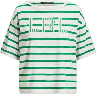 Ralph Lauren Femme, Tops, Blanc, Taille: 36 FR T-shirt &agrave; Manches Courtes