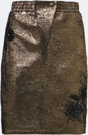 Jacques Wei Verzierter Minirock aus Brokat