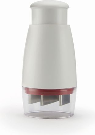 Zyliss Zick Zick Classic Gemüseschneider, Kunststoff/Edelstahl, Weiß/Rot, Zwiebelschneider, Gemüseschneider, Universalzerkleinerer, Spülmaschinenfest, 5 Jahr