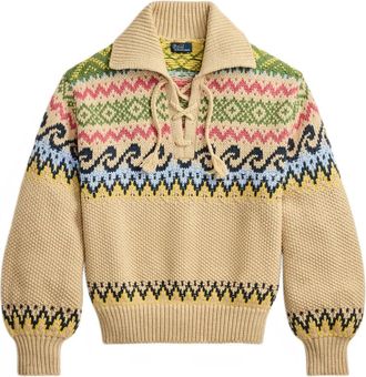 Polo Ralph Lauren Pullover mit Schn&uuml;rung - Nude