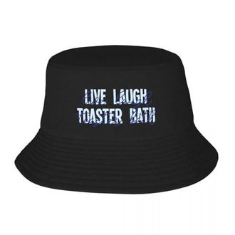 Generic Casquettes Baseball pour Hommes Hommes, 2025 Nouveau Live Laugh Toaster Bath Typographie Bleue Seau Chapeau visi&egrave;re Thermique Chapeaux personnalis&eacute;s B