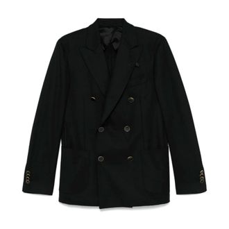 Lardini Wollmischung-Blazer mit doppelter Knopfleiste - - Jackets - Herren - Schwarzk - 2XL