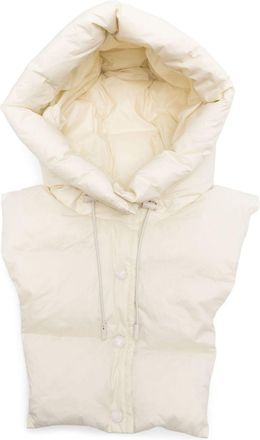 Yves Salomon Gef&uuml;tterter Kapuzenmantel - Nude