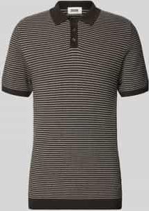 Drykorn Slim Fit Strick-Poloshirt in Two-Tone-Machart Modell Triton