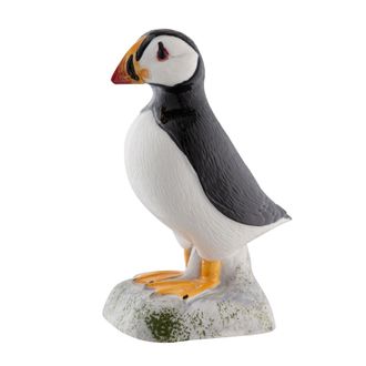 Belleek Papageientaucher-Ornament, 1. Auflage, Porzellan-Vogelfigur, handgefertigt, irische Dekoration, 8,9 cm L x 5,1 cm B x 11,1 cm H, Schwarz und Wei&szlig;
