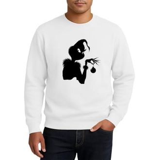 Generic Le Grinch Pull De Noel Homme 2025 Ugly Deguisement The zippé Drole Christmas Sweater Sweatshirts Famille Pyjama Pulls Moche Femme Adulte col Rond Swea