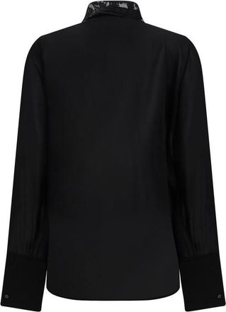 Fendi Womens Black Silk Blouse