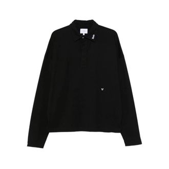 Rhude Langarm-Poloshirt mit Logo-Stickerei - - Knitwear - Herren - Blau - M