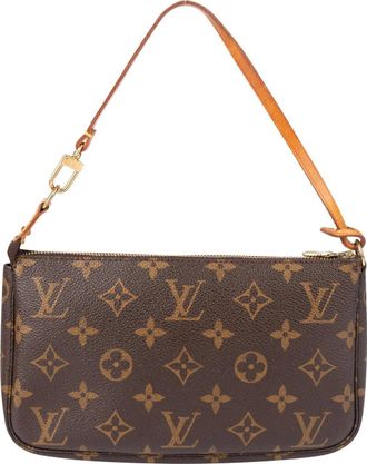Louis Vuitton Crossbody Bags - Louis Vuitton Canvas Monogram Pochette Accessoire - Gr. unisize - in Braun - f&uuml;r Damen