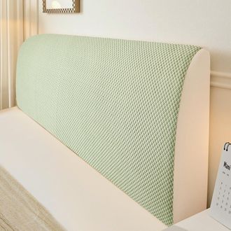 Generic Eisseide Stretch Bettkopfteil Bezug Minimalistischer einfarbiger staubdichter gepolsterter Kopfteil Bezug Schutzbezug f&uuml;r Schlafzimmerdekoration Gr&uuml;n 