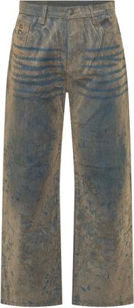 KidSuper Studios Face Floral Flocked Denim Jean - - Jeans - Herren - Braun - M