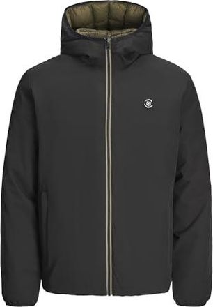 Jack & Jones Jprblubrook Veste réversible matelassée, Noir, M Homme