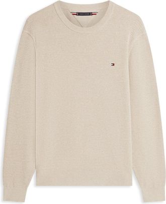 Tommy Hilfiger Leichter Pullover aus Baumwolle mit kleiner Flag-Stickerei in