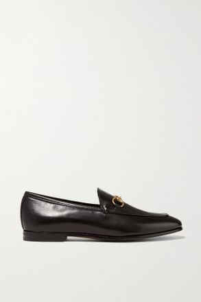 Gucci Jordaan Loafers Aus Leder Mit Horsebit-detail - Schwarz