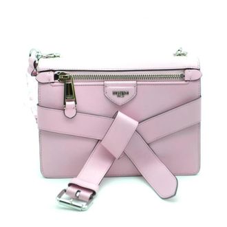 Moschino Stilvolle Rosa Leder Umh&auml;ngetasche - - Bags - Damen - Rosa - ONE SIZE