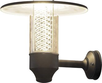 Konstsmide Nova 406-750 Wandleuchte / B: 34cm T: 37cm H: 31cm / 1x50W / IP44 / lackiertes Aluminium / matt-schwarz