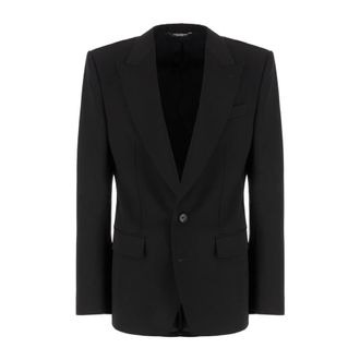 Dolce & Gabbana Wollblazer - - Jackets - Herren - Schwarzk - M