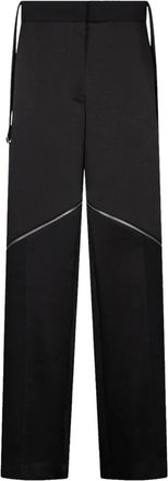 Liu Jo Femme, Pantalons, Noir, Taille: 36 FR Pantalon Large avec Fermeture &Eacute;clair