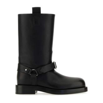 Burberry Homme, Chaussures, Noir, Taille: 40 EU Bottines Noires en Cuir