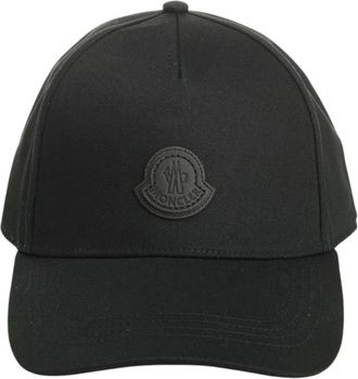 Moncler Homme, Accessoires, Noir, Taille: ONE Size Casquette de baseball Logo Ton sur Ton