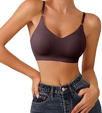 Generic Brassi&egrave;re triangulaire sans couture pour femme, confortable, l&eacute;g&egrave;rement doubl&eacute;e, sans couture, 2026, bronze, XL