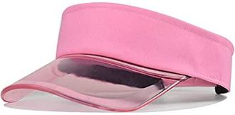 Generic Casquette de baseball tendance pour femme avec visi&egrave;re pare-soleil transparente 2026 avec design de couleur unie, rose, Taille unique