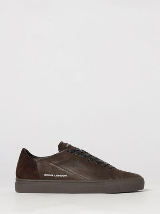 Crime London Amuse Low-Top-Sneaker aus braunem Leder mit runder Kappe