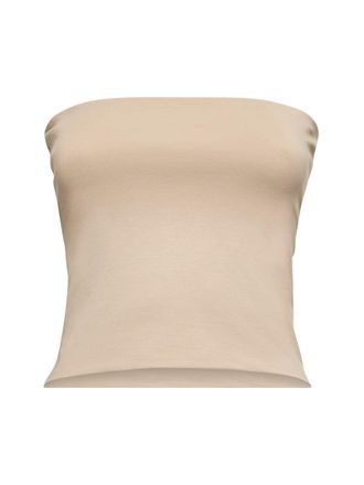 Brunello Cucinelli Strapless Jersey Tank Top - Beige
