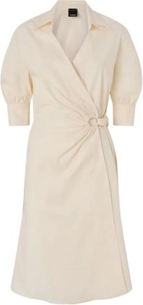 Pinko Pinko, Femme, Robes, Beige, Taille: 38 FR Midi Wrap Dress