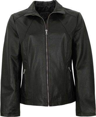 Maddox Lederjacke Diana MADDOX - Damen Lederjacke Lammnappa schwarz