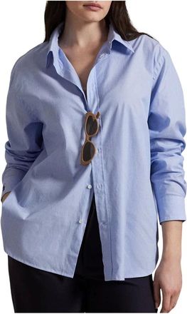 Polo Ralph Lauren Femme, Blouses et Chemises, Bleu, Taille: 36 FR Chemise en coton oversize End-On-End