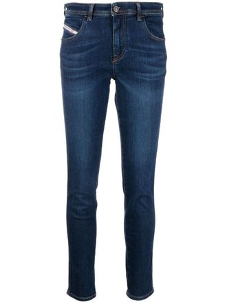 Diesel jean skinny &agrave; taille haute - Bleu