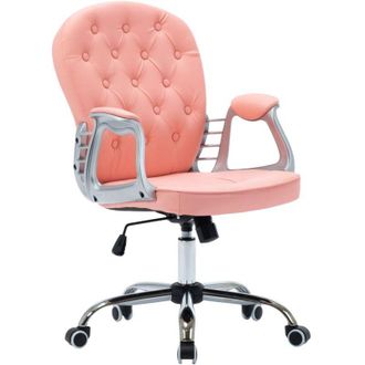 vidaXL B&uuml;rodrehstuhl Rosa Kunstleder - Vidaxl