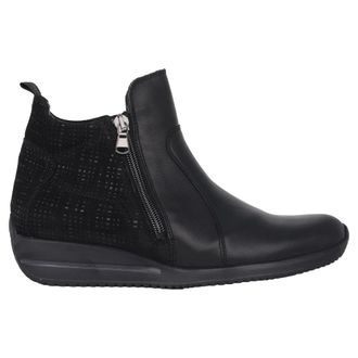 Waldl&auml;ufer Weit geschnittener Lederstiefelette - Schwarz - - Shoes - Damen - Schwarzk - 37 EU