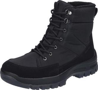 Josef Seibel Herren Schnürstiefeletten Alaska 50,Weite G (Normal),Wechselfußbett,wasserdicht,schnürboots,Winterschuhe,schwarz,47 EU