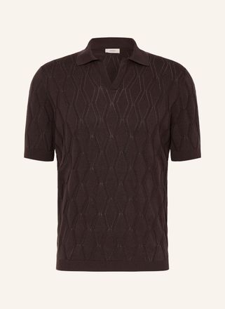 Agnona Agnona Strick-Poloshirt Mit Seide braun