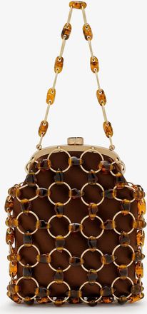Cult Gaia Brielle Wristlet leather handbag with all-over pearl detail - CULT GAIA - gender_Woman