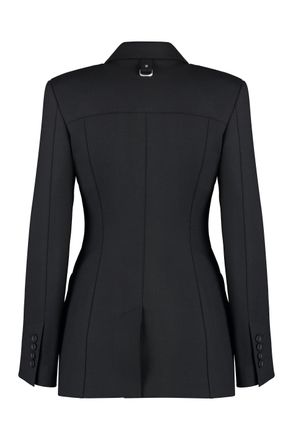 Off-white Womens Wool Blend Blazer Black Virgin Jacket