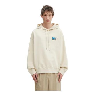 Maison Kitsun&eacute; Gallery Fox Oversize Sweat &agrave; capuche - Homme - Sweatshirts et sweats &agrave; capuche - Beige - Taille: XL