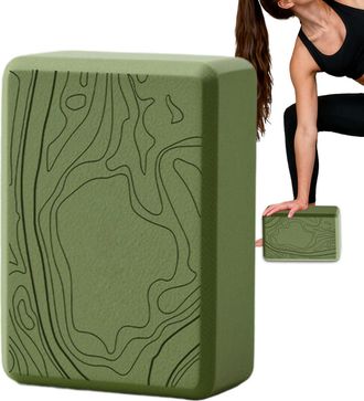 Generic Schaumstoff-Yoga-Blöcke - leichtes, rutschfestes Stützkissen, Dehnzubehör für Gleichgewicht und Flexibilität, langlebige Fitness-Blöcke für Anfänger, 
