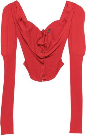 Vivienne Westwood Femme, Blouses et Chemises, Rouge, Taille: 40 FR Bea Corset Cardi