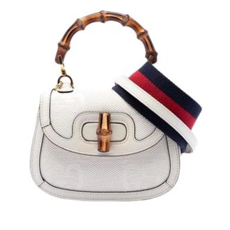 Gucci Sac bandouli&egrave;re Bamboo Pre-owned - Femme - Pre-owned - Beige - Taille: ONE Size